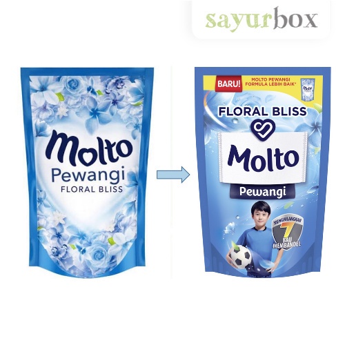 Jual Molto Pewangi Floral Bliss Blue Refill 780 - 820 ml Sayurbox ...