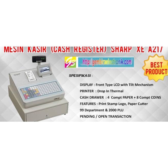 Jual Mesin Kasir/Cash Register Sharp Xe-A217 | Shopee Indonesia
