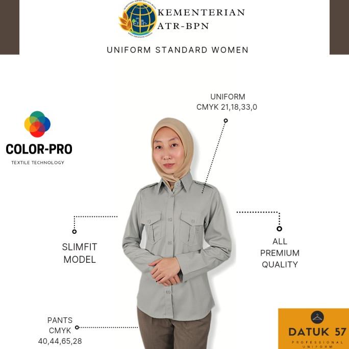 Jual Best Seller Seragam Kemeja Pdh Kementerian Atr Bpn Standard Wanita ...
