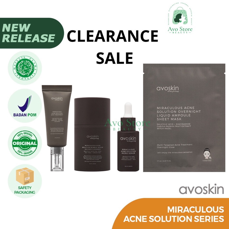 Jual Best Product Avoskin Miraculous Acne Solution Series WH SALE ...