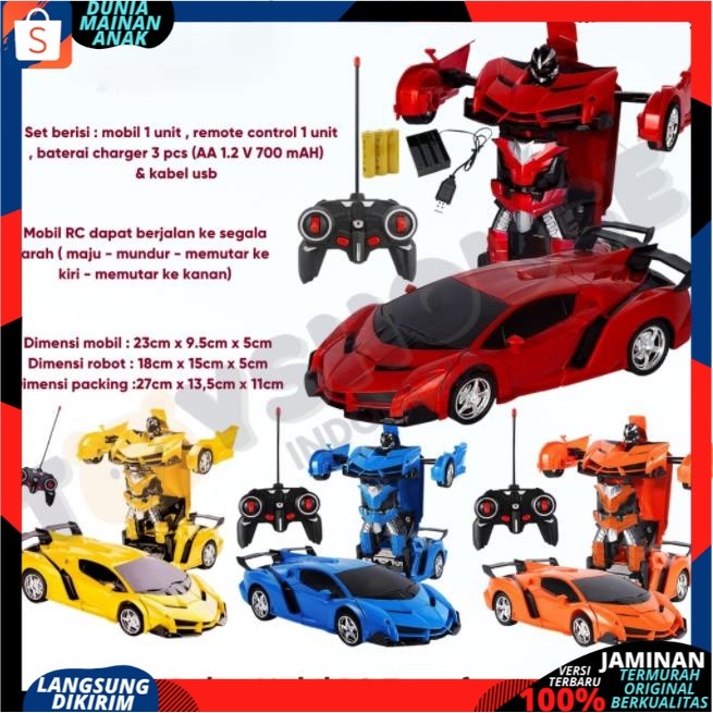 Jual PROMO!!! RC TRANSFORMER MOBIL REMOT KONTROL JADI ROBOT REMOTE ...