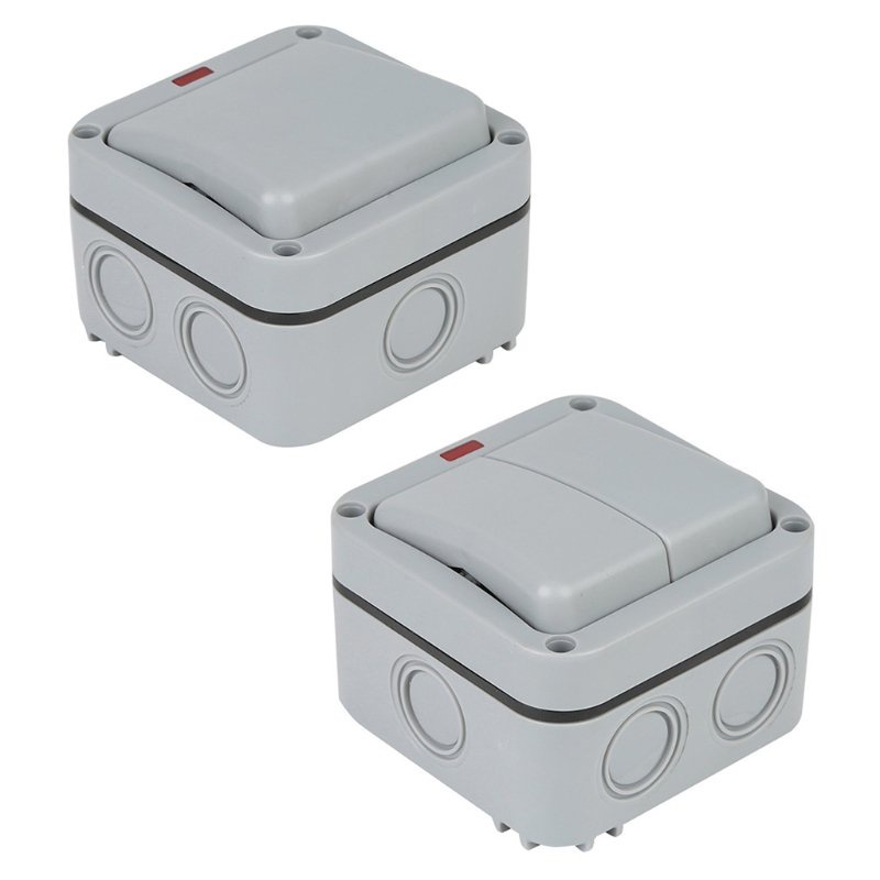 Jual &MP12 Weatherproof Outdoor Switch Outdoor Garden External Wall ...