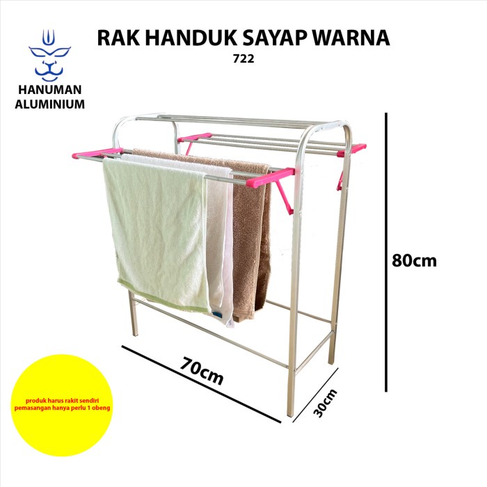 Jual Jemuran Handuk Aluminium / Jemuran Handuk Aluminium Sayap Warna ...