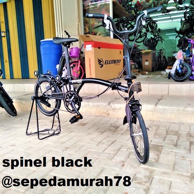 Jual Fs Element Pikes Spinel Black Folding Bike Lipat 3 16 Inch Sepeda Lipat | Shopee Indonesia