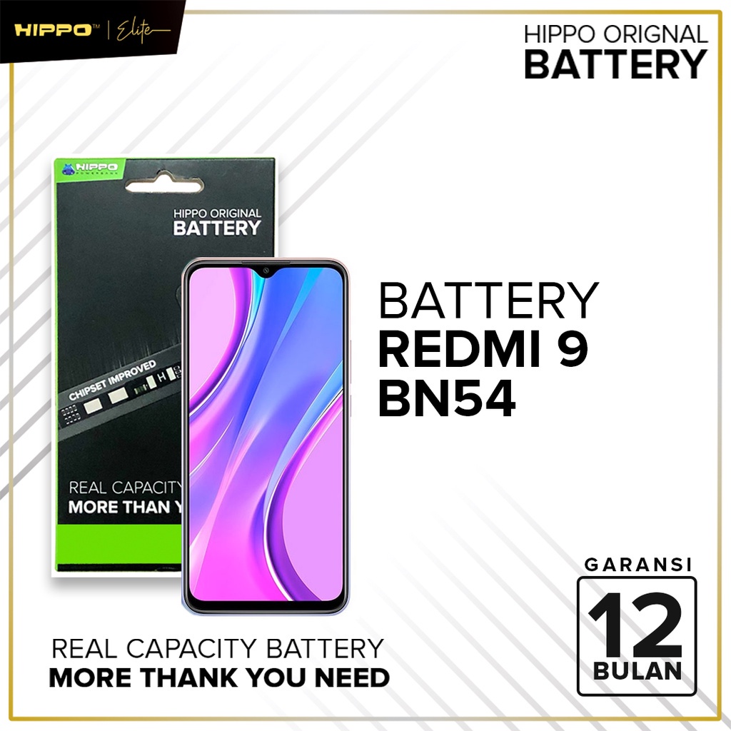 Jual Hippo Baterai Xiaomi Redmi 9 / Redmi Note 9 BN54 Original Battery ...