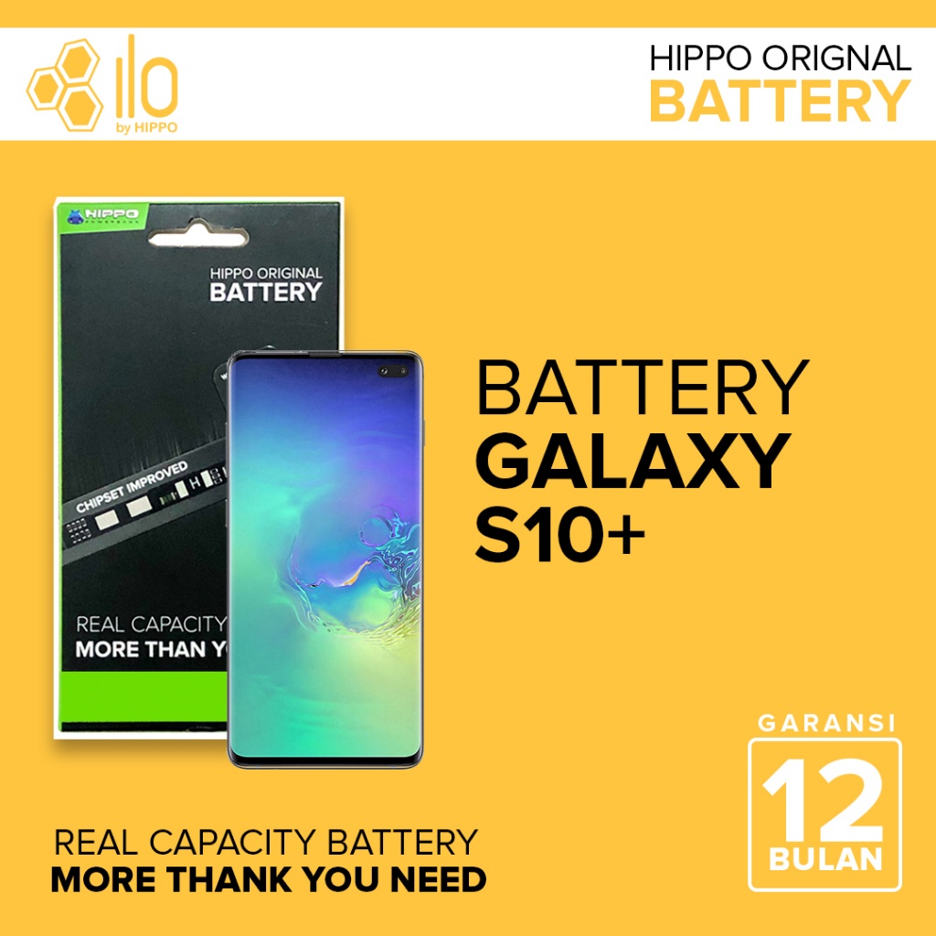 Jual Hippo Baterai Samsung Galaxy S10+ 3600mAh Batre Premium Capacity Garansi Resmi | Shopee ...