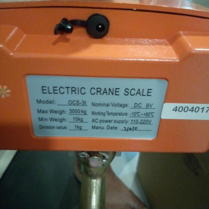 Jual Timbangan Gantung D-Scale Cran Scale Ocs-3000 Cap 3Ton/3000Kg ...