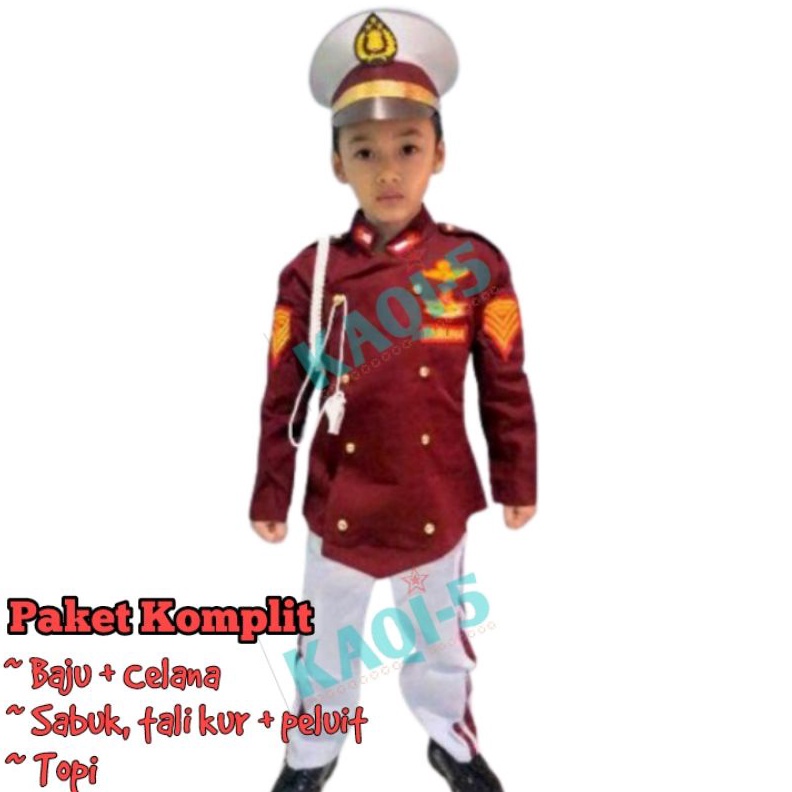 Jual BMMK4237 baju kostum akpol akademi polisi pocil seragam karnaval ...