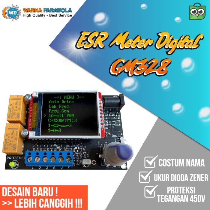 Jual ESR Meter Digital GM328A / Smart LCR Tester GM328 VERSI TERBARU ...