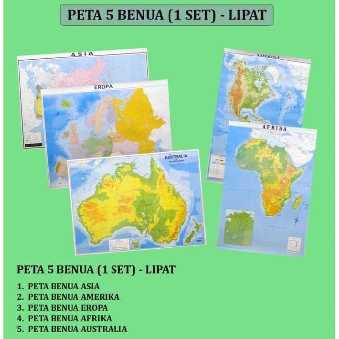 Jual jual PETA 5 BENUA - LIPAT (1 SET = 5 BUAH PETA) | Shopee Indonesia