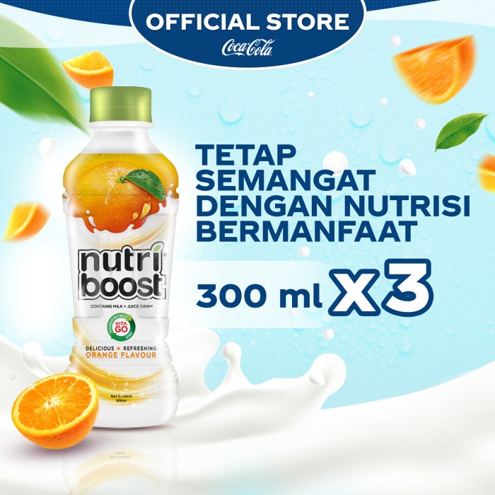 Jual Nutriboost Rasa Orange Jeruk Minuman Susu - Botol 300ml x 3pcs ...