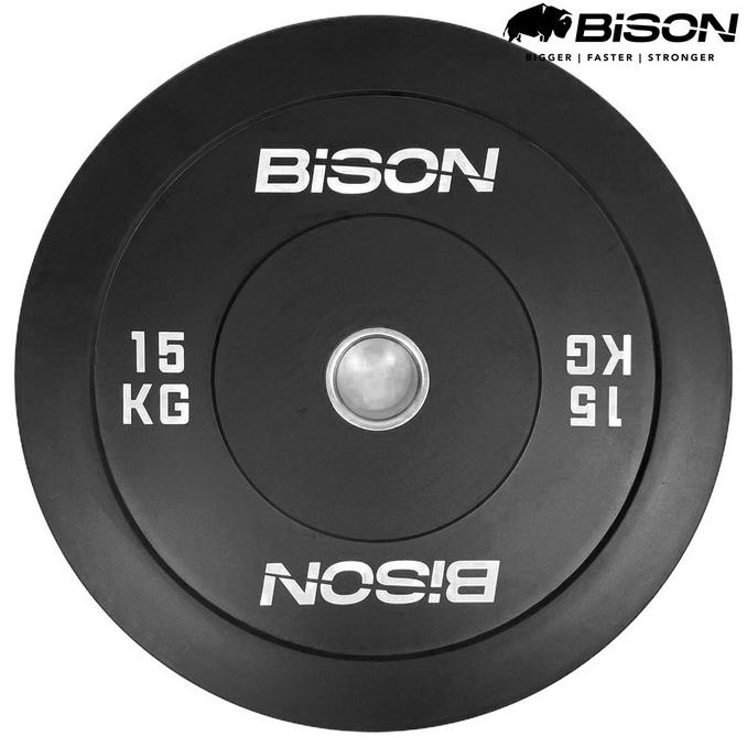 Jual Bison 15 Kg Bumper Plates Olympic Training Bebanan Barbell Classic ...