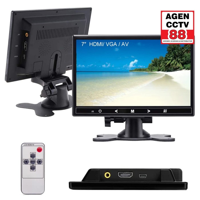 Jual TV Monitor 7 Inch LCD TFT input HDMI VGA BNC RCA | Shopee Indonesia