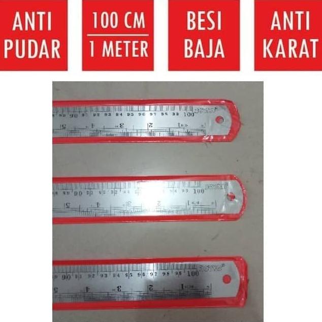 Jual ;&&&&] Penggaris Besi Stainless Steel Ruler Joyko RLST100 100 cm 40 Inch Long | Shopee ...