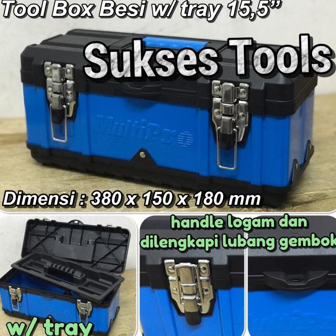 Jual Tool Box Besi Multipro With Tray / Metal Toolbox 15,5" | Shopee ...