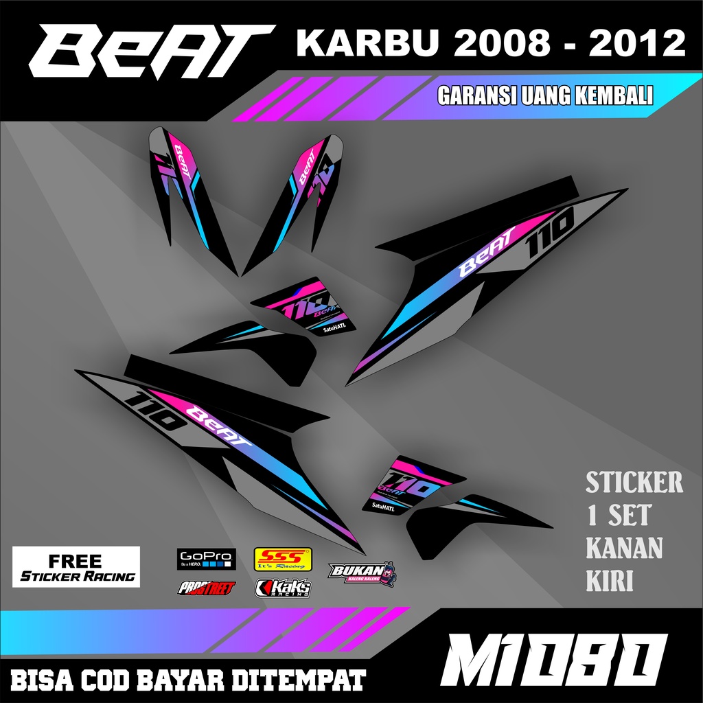Jual Striping Beat Karbu Carbu Lama 2008 2009 2010 2011 2012 (M1080 ...