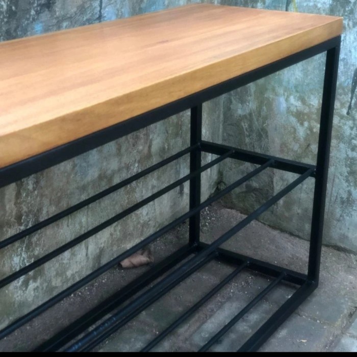 Jual Rak Sepatu Custom - Kayu Rangka Besi | Shopee Indonesia