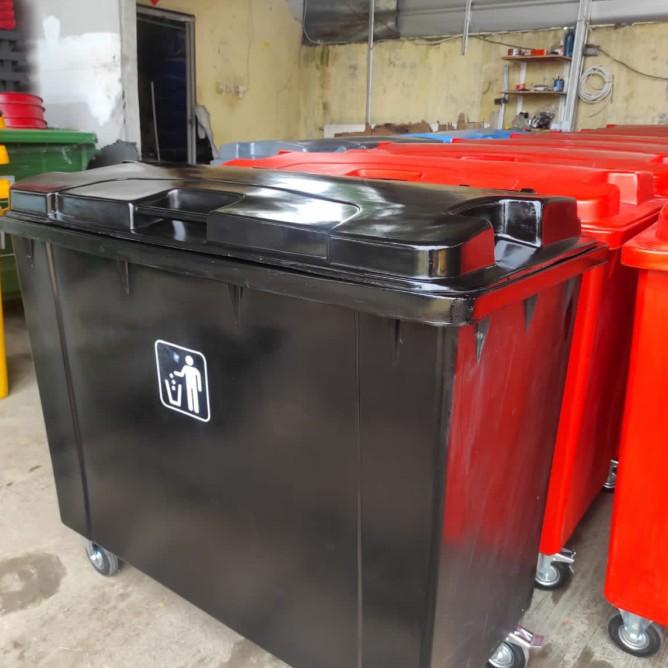 Jual Bak Sampah / Tempat Sampah Fiber Besar + Roda Ukuran 660 Liter Varian | Shopee Indonesia