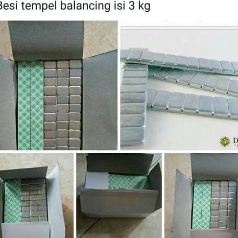 Jual STR201 Besi tempel balancing isi 50 pcs 3 kg Besi balancing besi ...