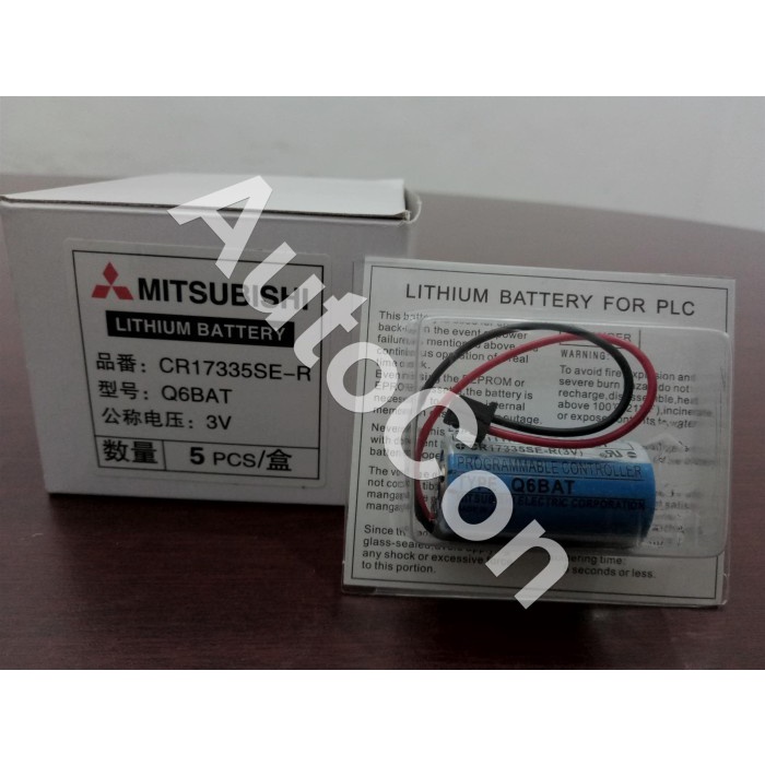 Jual Battery Lithium Mitsubishi Q6Bat Cr17335Se-R 3V Plc Q Series ...