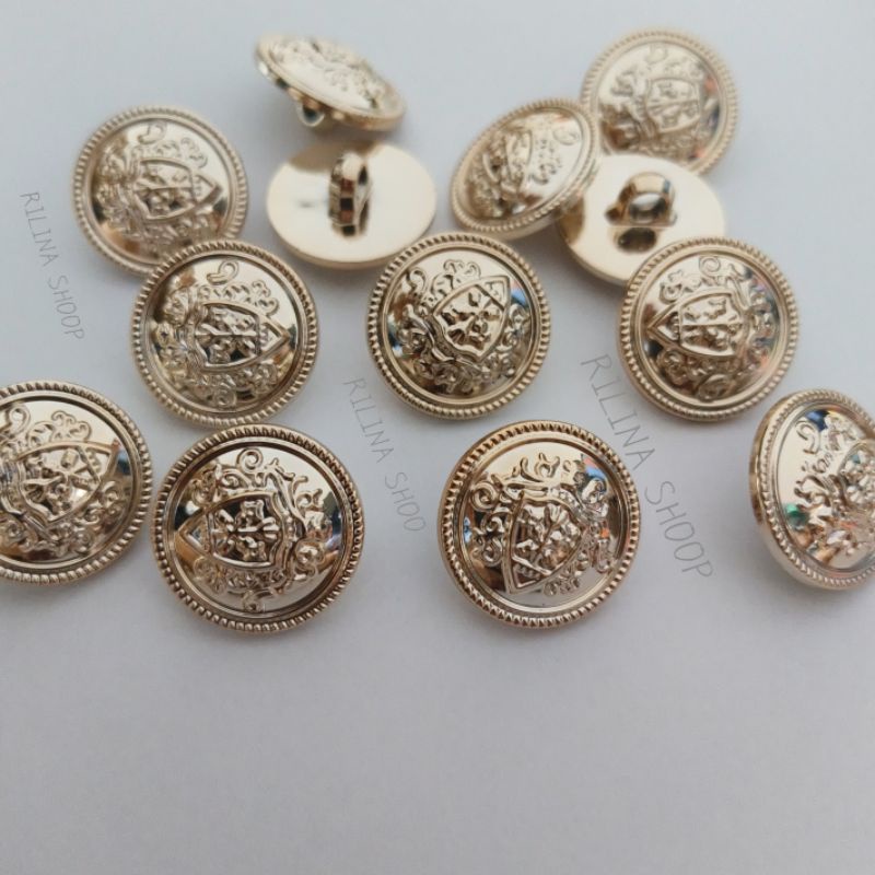 Jual 144 PCS Kancing Dinas Safari Jasko UV Rose Gold Ukuran 15mm 18mm ...