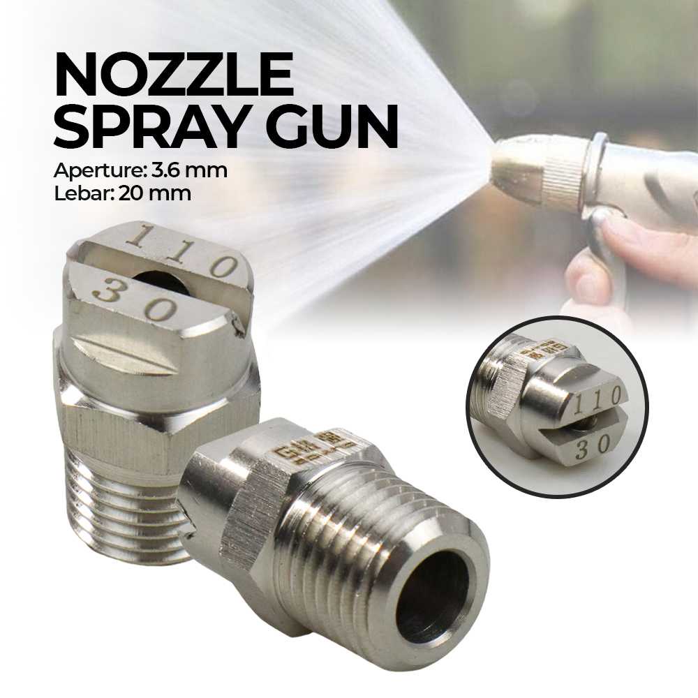 Jual MX Nozzle Spray Gun Cuci Mobil Stainless Steel 110 Derajat - MX1 ...
