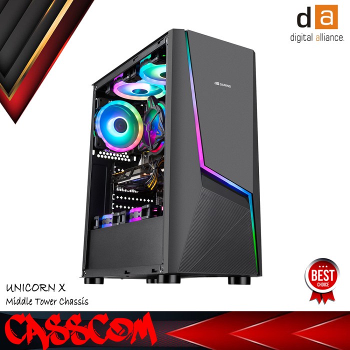 Jual Casing Digital Alliance DA Gaming Chassis Unicorn X Case Middle ...