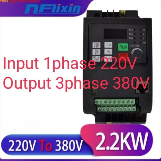 Jual Inverter Variable Speed Driver 2,2Kw 220V 1Phase To 380V 3Phase ...