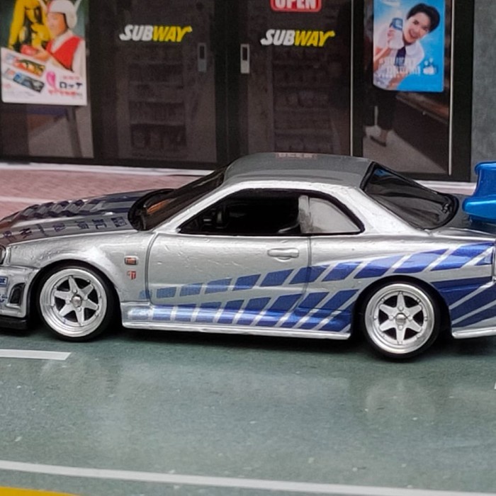 Jual Decal hotwheels Nissan skyline R34 Fast Furious (transparant decal ...
