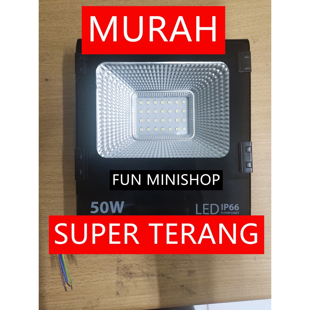 Jual Lampu Sorot Kap Sorot Floodlight Led 50W Putih6000K Kuning 3000K | Shopee Indonesia