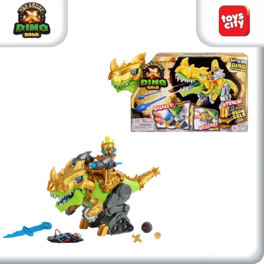 Jual Treasure X Dino Gold Dino Dissection Battle Rex Mainan Anak Figure ...