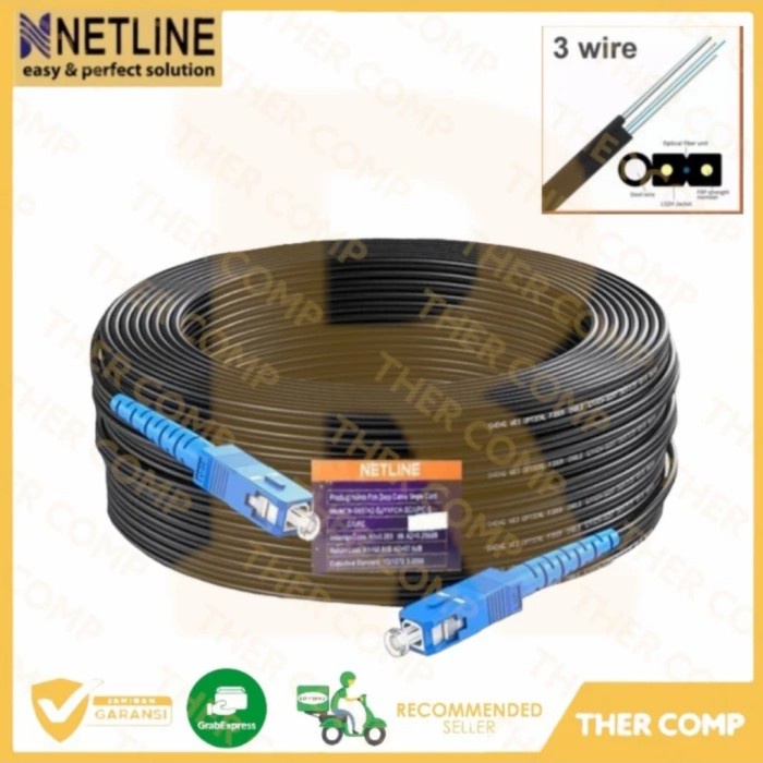 Jual Kabel Fiber Optic 150 Meter Ftth Drop Cable Sc Sc Netline | Shopee ...