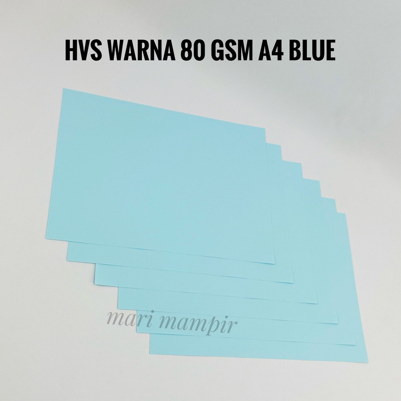 Jual KERTAS HVS / FOTOKOPI / PRINT WARNA 80 GSM A4 WARNA BLUE ( 20 PCS ...