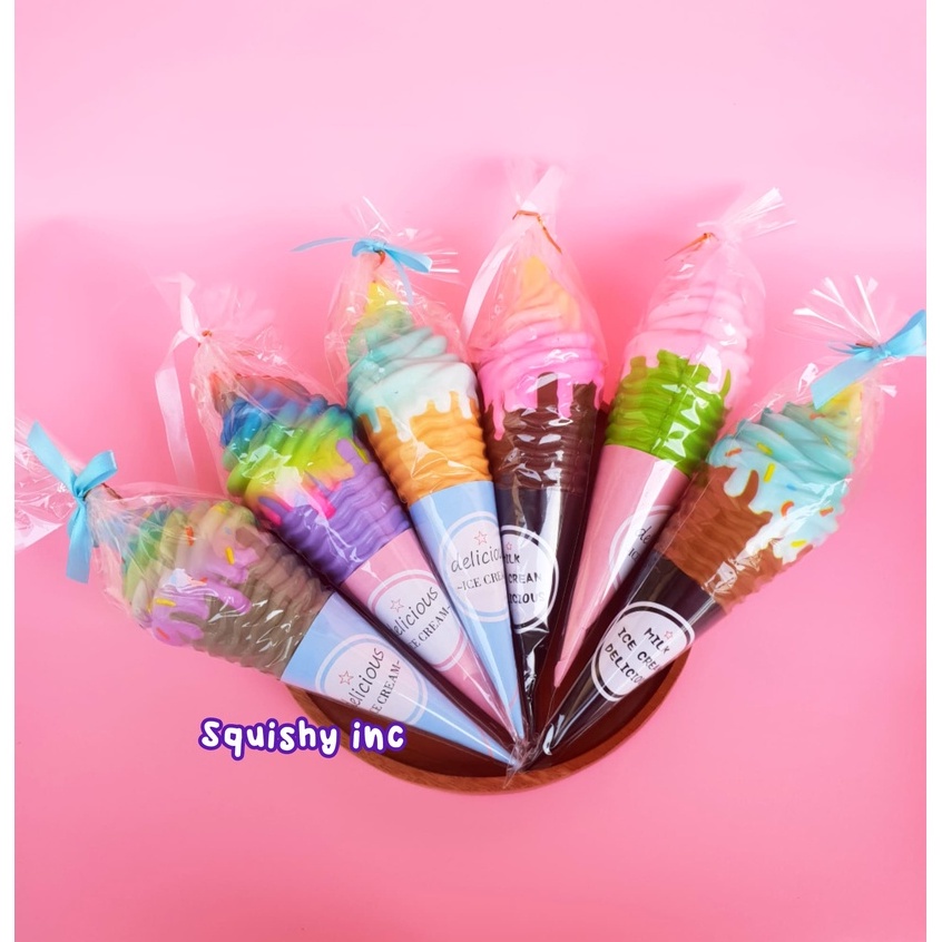 Jual Squishy Inc - Jumbo Ice Cream Cone Squishy | Shopee Indonesia