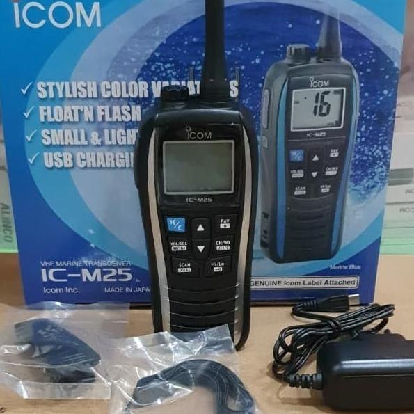 Jual HT VHF MARINE ICOM IC M25 HT WATERPROOF ICOM IC-M25 PENGGANTI ICOM ...