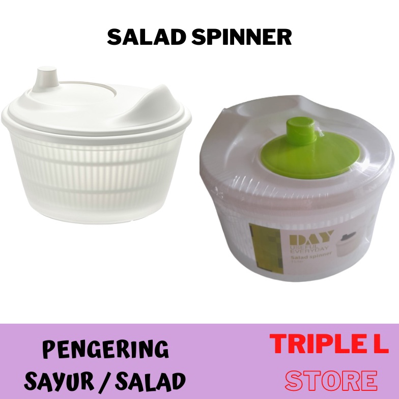 Jual Bestseller.. Salad Spinner Wadah Pengering Sayuran Putar Penyaji ...