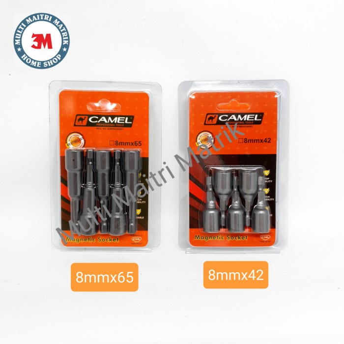 Jual Mata sok baut roofing magnetic 8mm Camel /Mata bor roofing/sok ...
