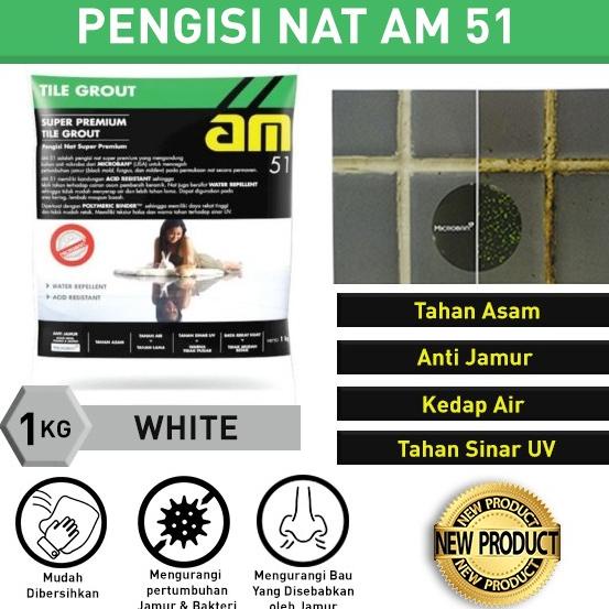 Jual +++++] SEMEN NAT AM 51 PREMIUM TILEGROUT 1 KG DENGAN MICROBAN/AM ...