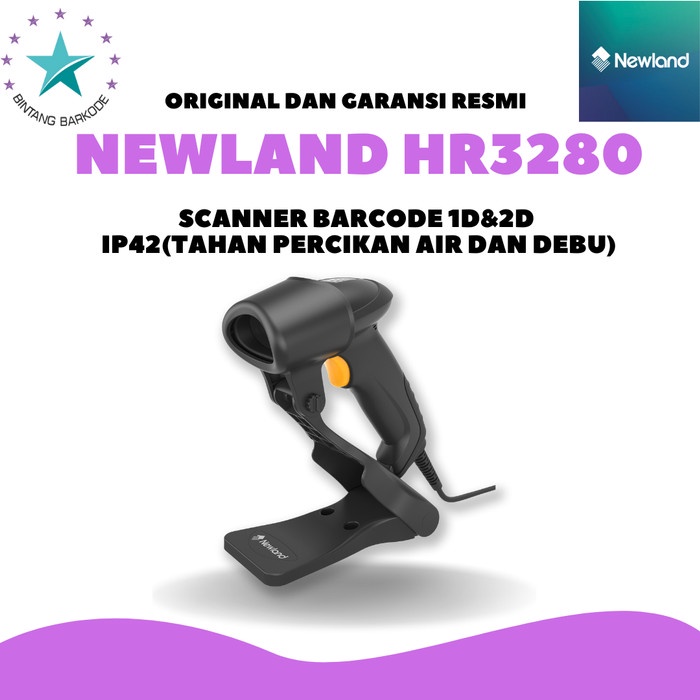 Jual SCANNER BARCODE 2D NEWLAND HR3280 / HR 3280 IMAGER 2D ( USB ...