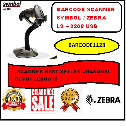 Jual LS-2208 LS2208 BARCODE SCANNER MOTOROLA SYMBOL ZEBRA AUTO SCAN ...