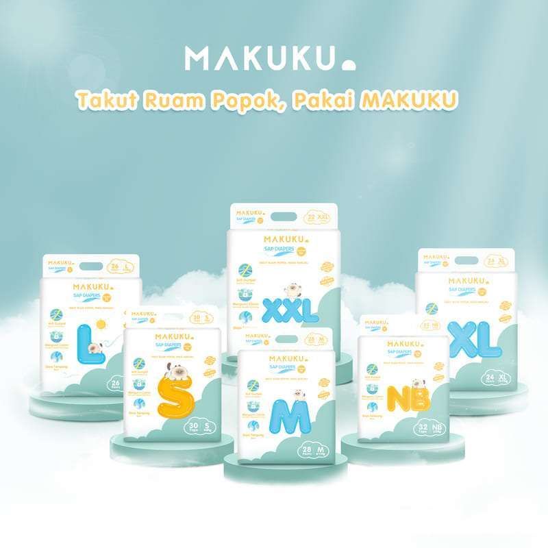 Jual MAKUKU SAP Comfort Fit Diapers M28 L26 | Shopee Indonesia