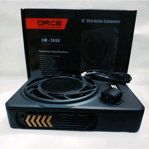 Jual BEBAS ONGKIR! Subwoofer Kolong ORCA 10 inch Aktif - SW-2668 ...