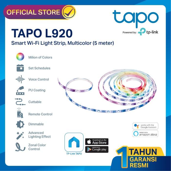 Jual TAPO L920-5 SMART LED LIGHT STRIP 5 METER RGBIC 21W SYNC TO SOUND ...