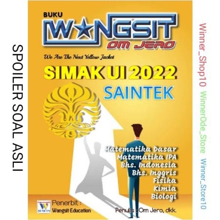 Jual Buku Wangsit SIMAK UI IPA-SAINTEK '22ORIGINAL+BONUS 3 POSTER RUMUS | Shopee Indonesia