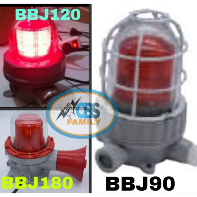 Jual Fort Lampu Darurat Dengan Sirine 120Db 220Vac Bbj120 / Rotary Lamp ...