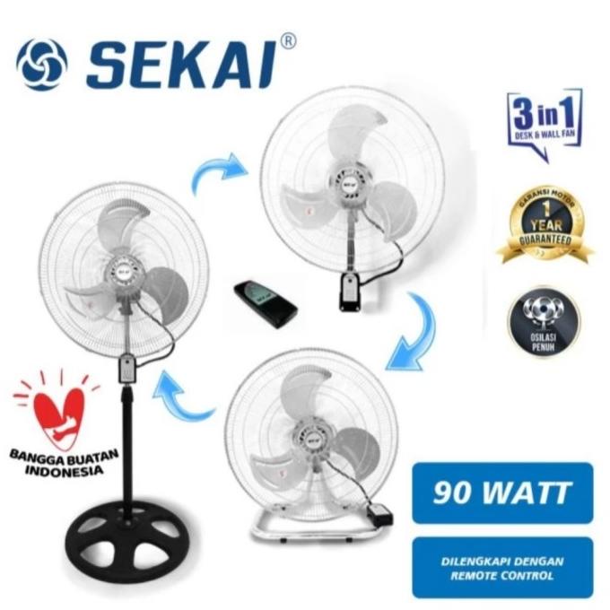 Jual Sekai Stand Fan 20 Inch 3In1 Remot Hsn 2037 Ri Ok | Shopee Indonesia