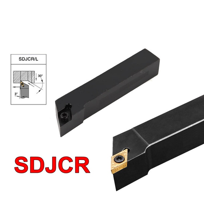 Jual Holder SDJCR 1010 07 Insert DCMT 07 Pahat Bubut Gagang Kanan Luar | Shopee Indonesia