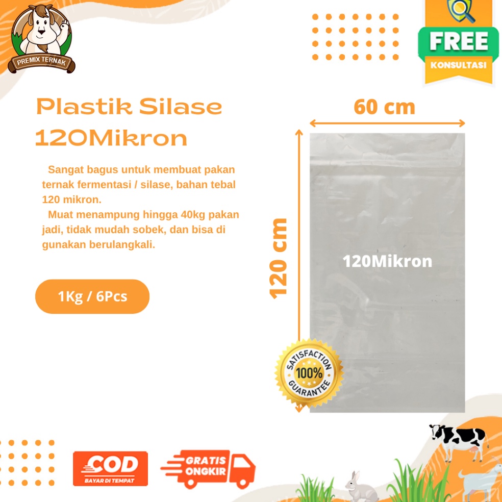 Jual Segera Beli PLASTIK SILASE FERMENTASI TEBAL 120 Mikron - Berat 1kg (6 lembar) Plastik ...