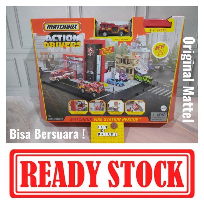 Jual COD Matchbox Action Drivers Fire Station Rescue Pemadam Kebakaran ...