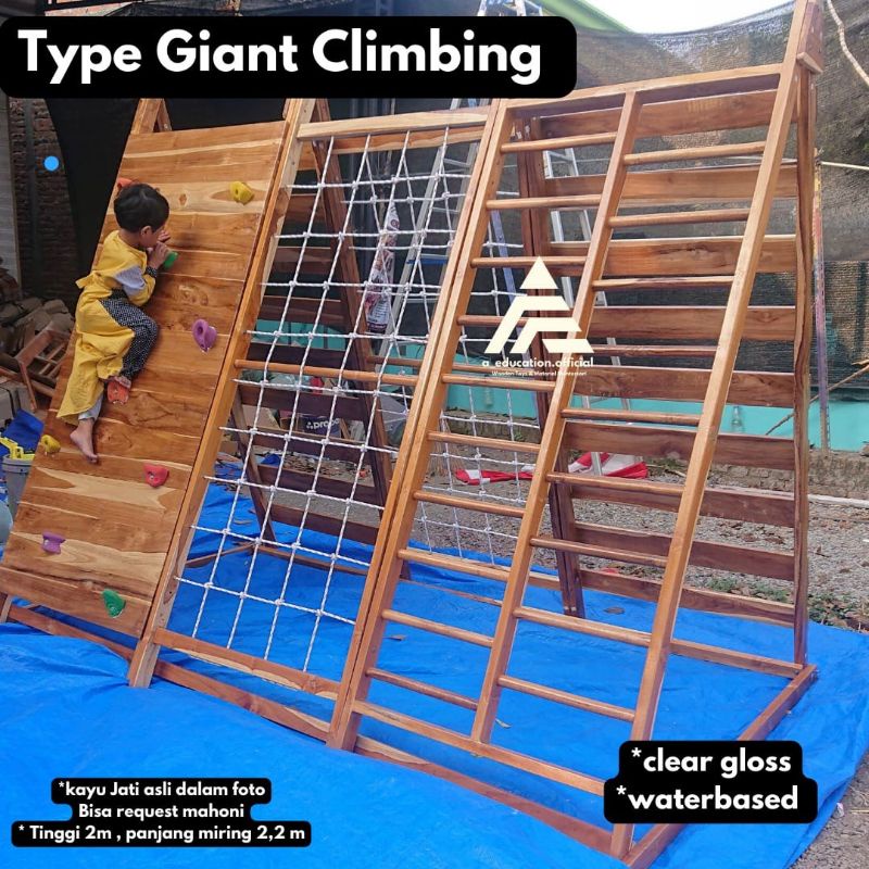Jual Playground Type Giant Climbing Brakiasi Kayu Climbing Wooden ...